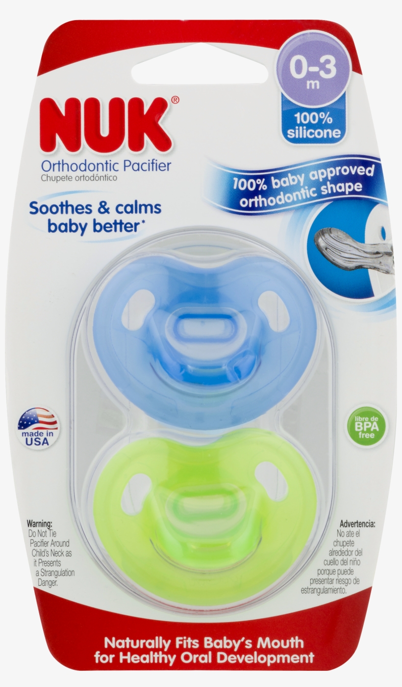 Nuk Newborn Orthodontic Pacifier, 0-3 Months, Blue/green - Nuk 18 36 ...