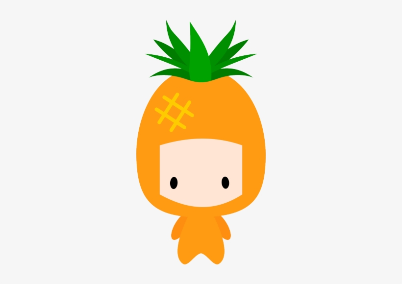 Chibi Dressed Pineapple - Pineapple - 264x500 PNG Download - PNGkit