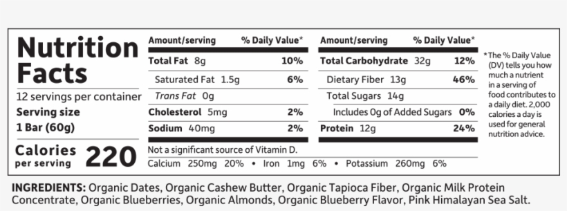 Garden Of Life Gol Bar, Blueberry Flavor, 12 Count - Yup Brands B-up ...