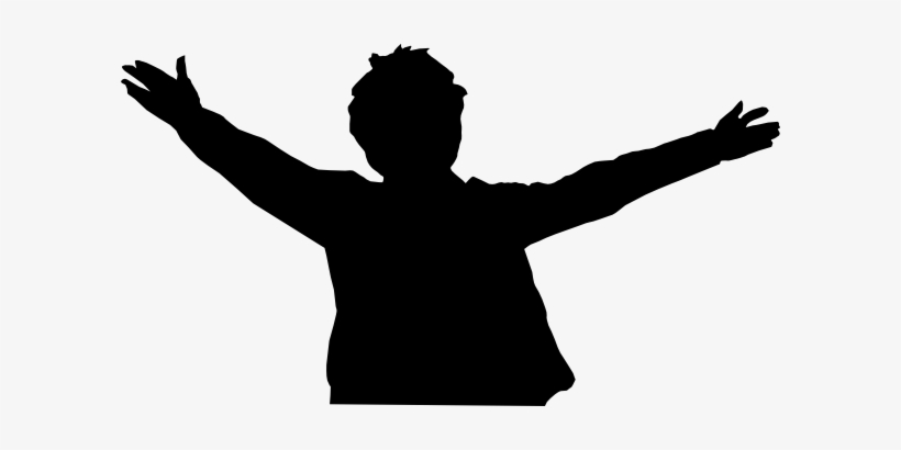 Open Arms Clip Art At Clker - Man With Hands Up Clipart - 600x330 PNG ...