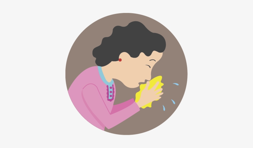Woman Coughing - Illustration - 400x400 PNG Download - PNGkit