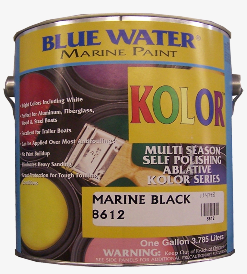 Blue Water Marine Bottom Paint, For Alum Boats, Black, - Blue Water ...