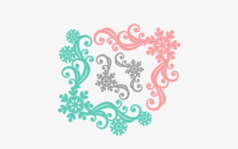 Snowflake Flourish Set Svg Scrapbook Cut File Cute - Cute Scrapbook ...