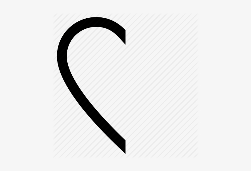 Download Transparent Half Heart Png - Half Of A Heart Png - PNGkit