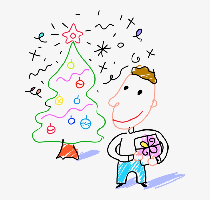 Vector Illustration Of Child Receives Present Gift - Cartoon - 626x700 ...