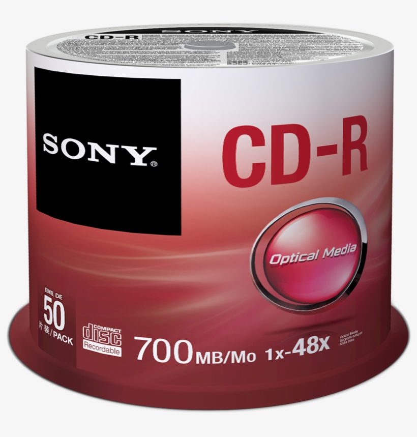 Sony Cd-r 700 Mb Recordable Discs (spindle Pack Of - 1000x1000 PNG ...