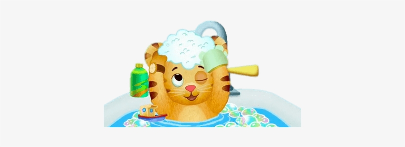 Daniel Tiger Taking A Bath - Daniel Tiger In The Bath - 400x400 PNG ...
