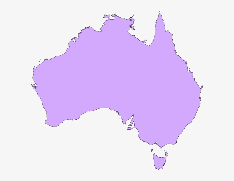 Australia Purple Map Clip Art At Clipartimage - Map Of Australia ...