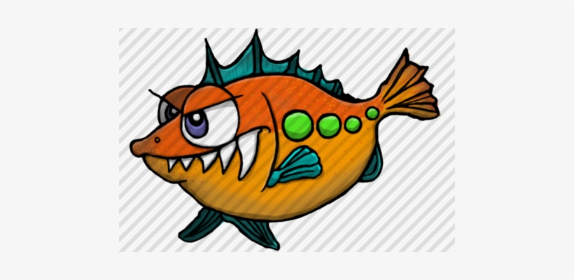 Hand-drawn Cartoon Alien Fish By Aaron Goodson - Pomacentridae ...