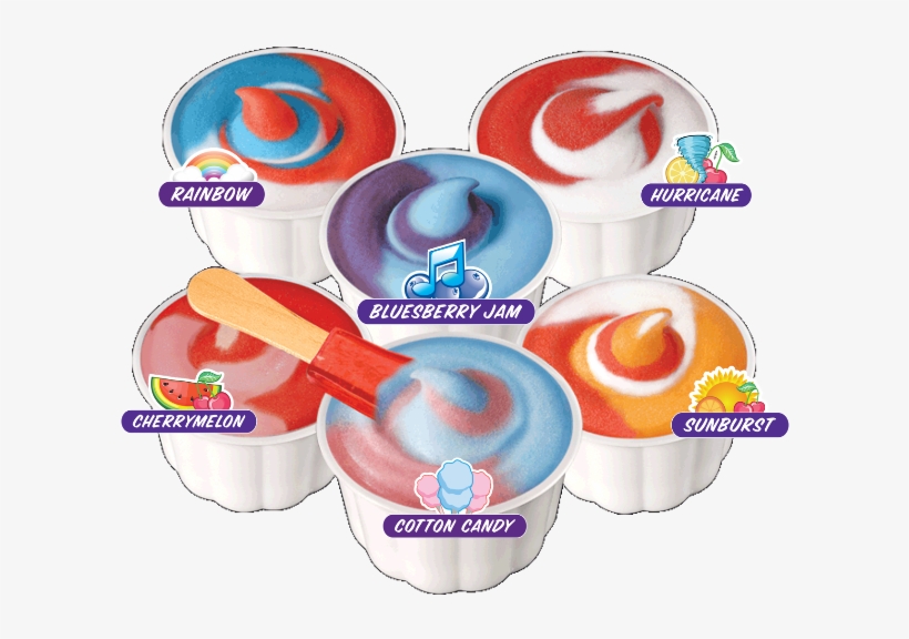 Colorful, Classic Italian Ice Swirled Into Six Unique - Italian Ice ...