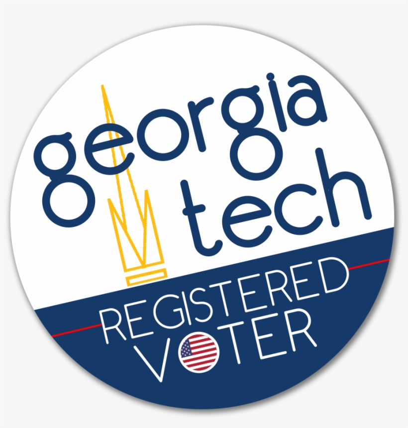 Georgia Tech Registered Voter Button - Circle - 906x906 PNG Download ...