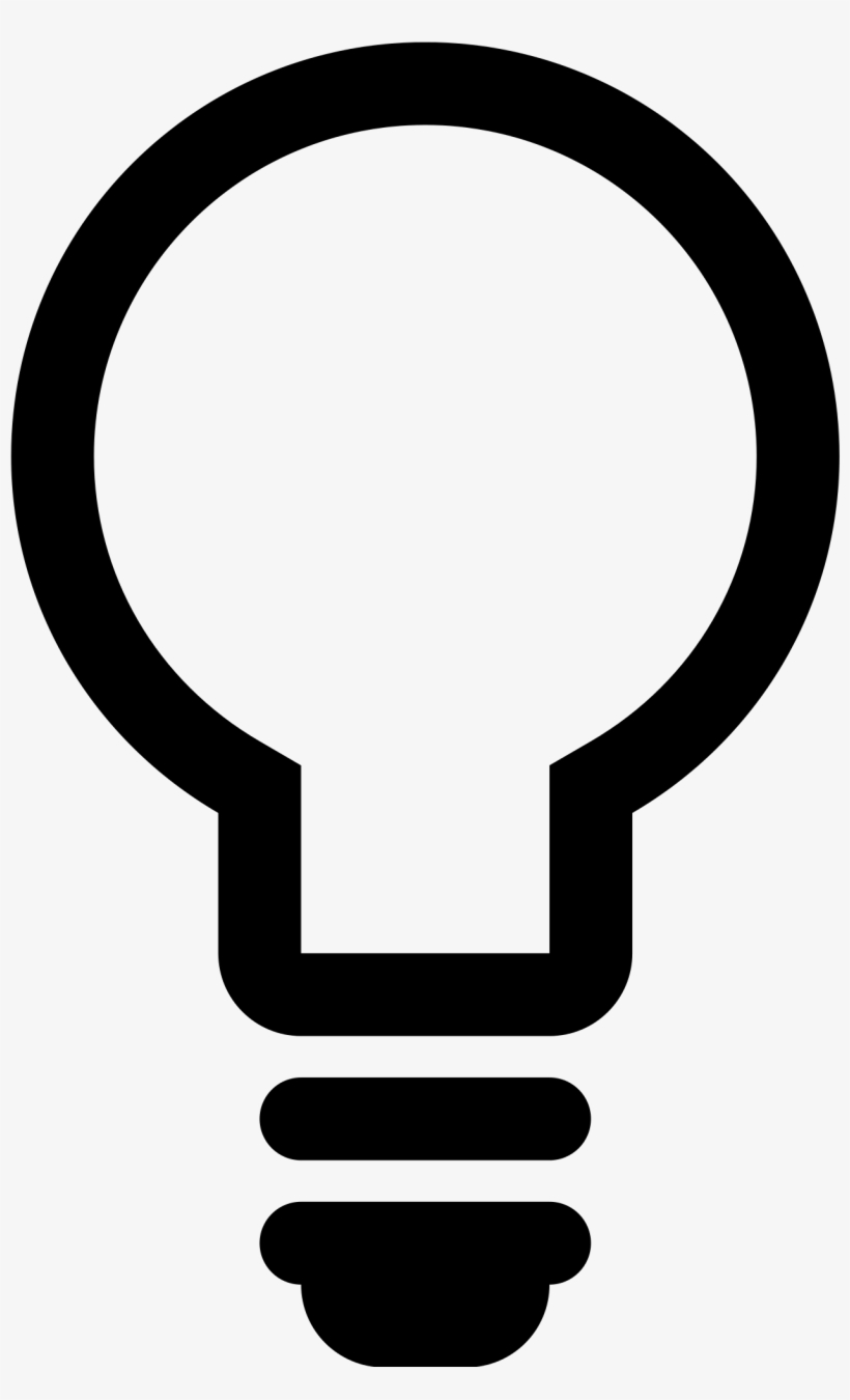 Foco Icono Png - Light Bulb Outline Png - 2000x2000 PNG Download - PNGkit