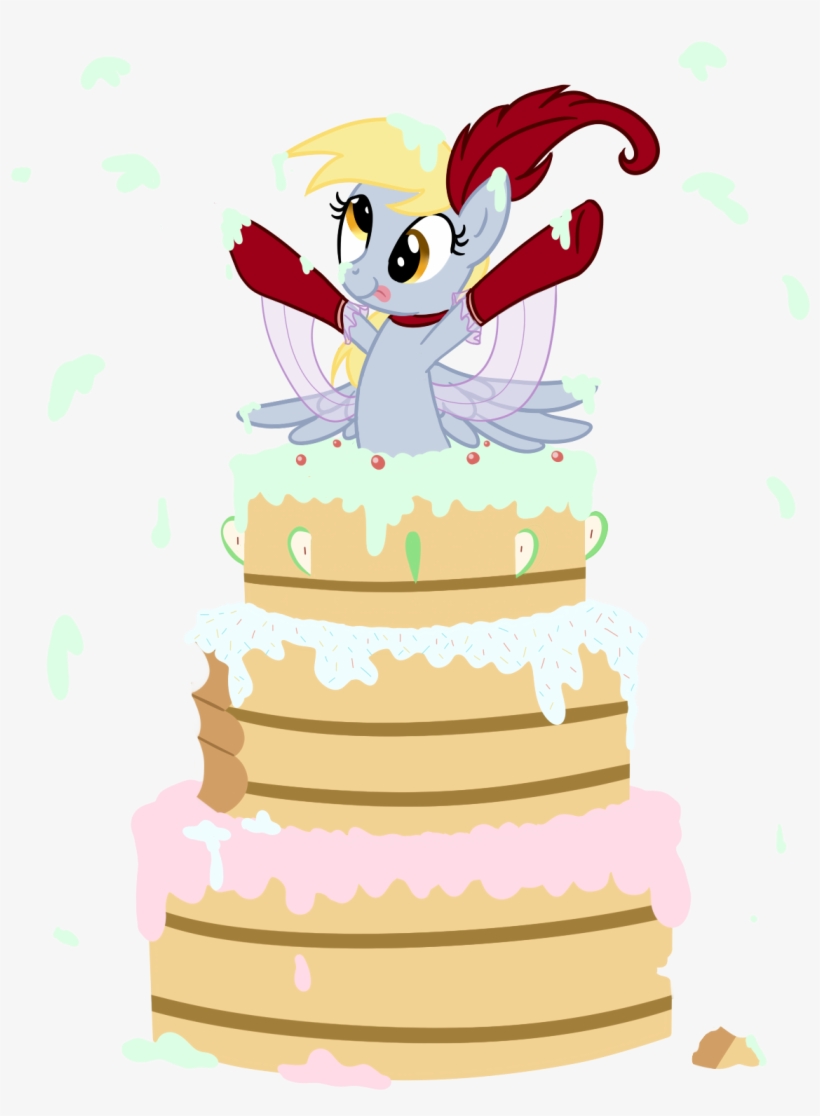 Cake, Derpy Hooves, Female, Mare, Pegasus, Pony, Popping - Digital Art ...