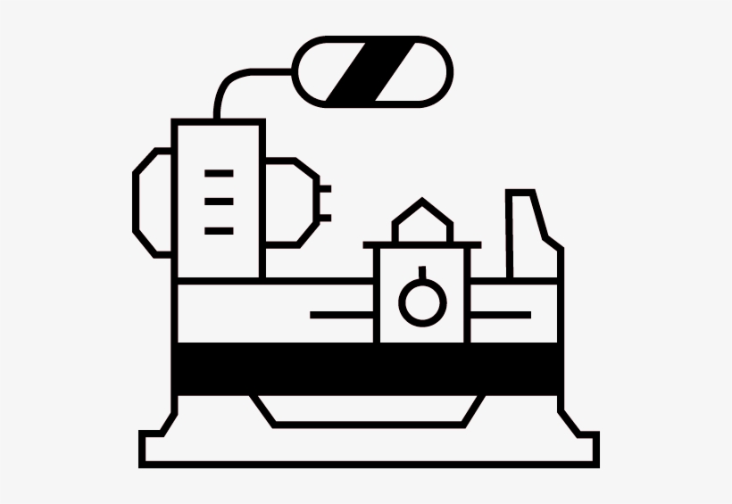Download Transparent Manufacturing Icon - Lathe - PNGkit