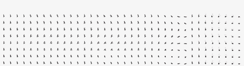 Output - Top Down Skeleton Sprite - 4608x1024 PNG Download - PNGkit