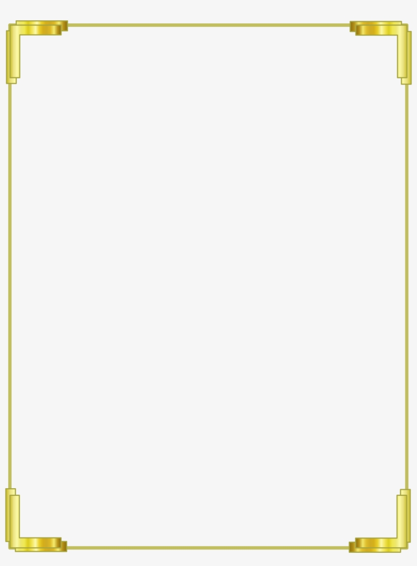 Gold Border Png Free - 1750x2292 PNG Download - PNGkit