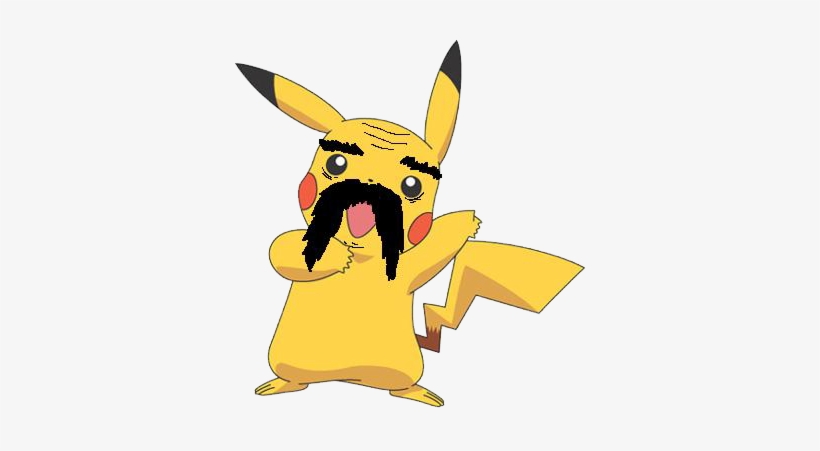 Pikachu's Mustache - Pokemon Pikachu - 350x371 PNG Download - PNGkit