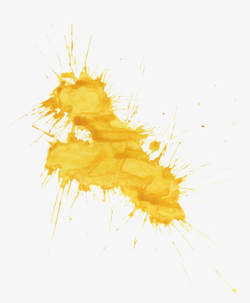 Yellow Splatter Transparent - Yellow Watercolour Splash Png - 1870x2172 ...