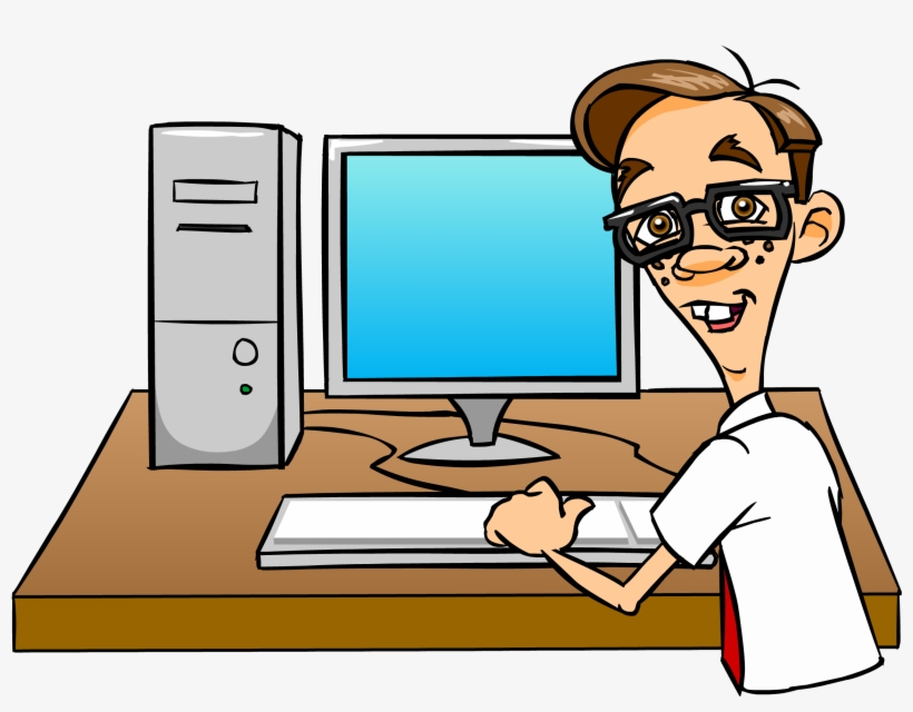 Computer Nerd Png - Nerd On Computer - 2290x1738 PNG Download - PNGkit