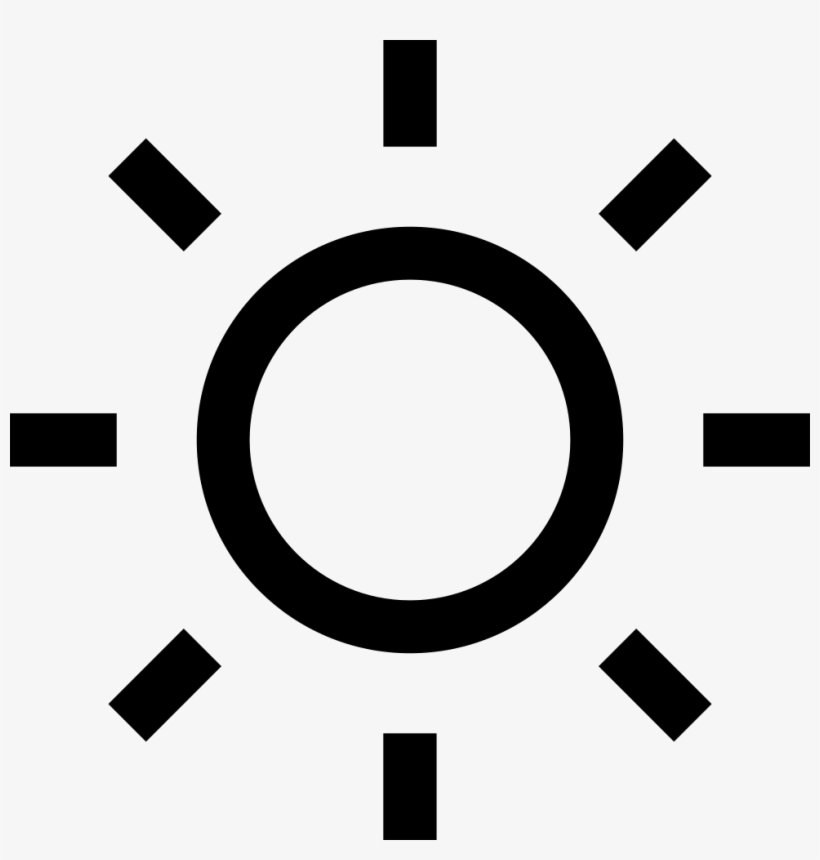 Sun Shape Of A Circle With Straight Rays Comments - Time Of Day Icons ...