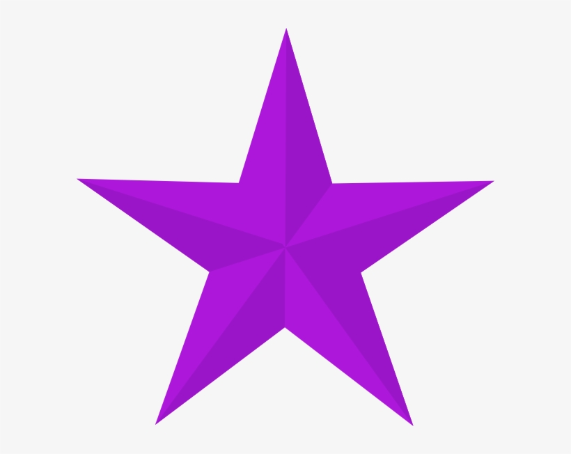 Purple Star - Purple Stars - 600x572 PNG Download - PNGkit