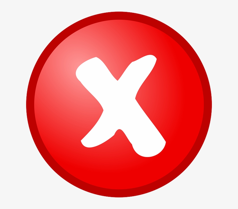 14051 Red Cross Clip Art Symbol Public Domain Vectors - Not Ok Icon ...