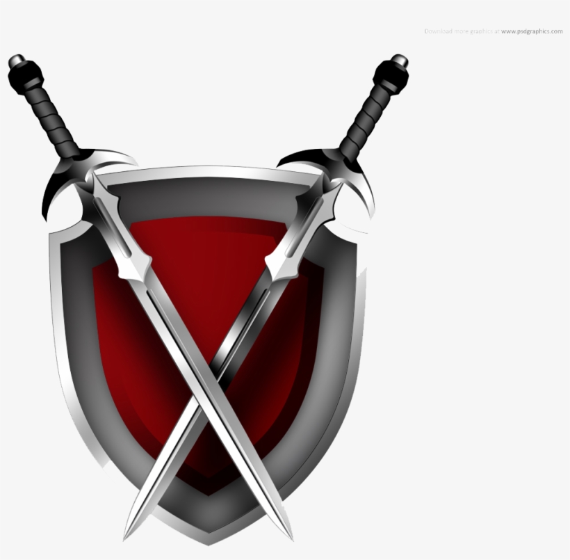 Download Transparent Cross Sword Png Transparent Image - Shield And ...