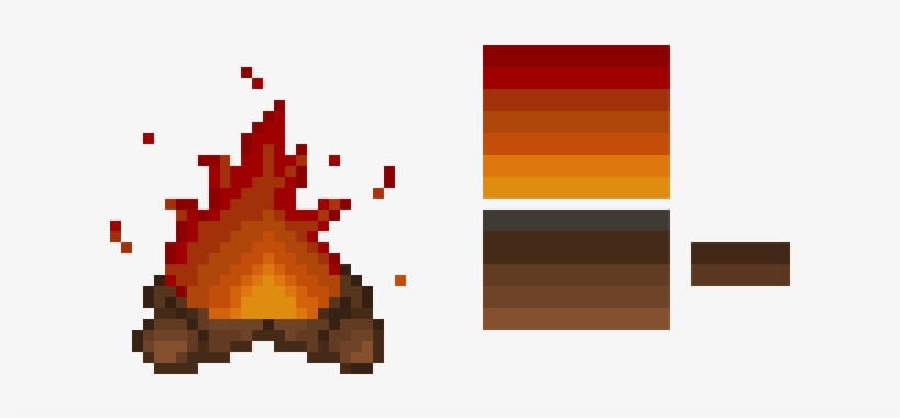 Campfire - Pixel Art - 710x330 PNG Download - PNGkit