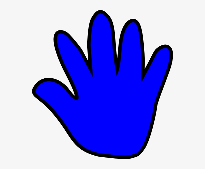 Child Handprint Blue Clip Art - Child - 564x597 PNG Download - PNGkit