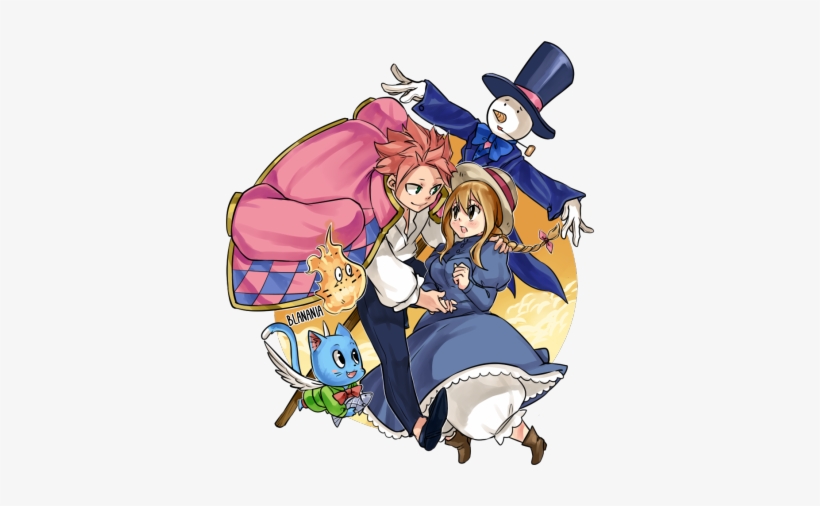 Fairy Tail X Howl's Moving Castle Crossover - Howl's Moving Castle Art ...