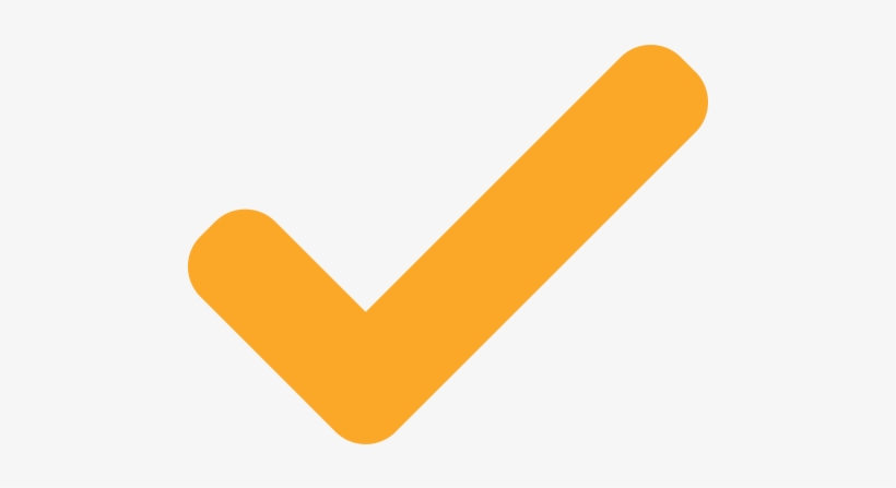Orange Check Mark - Orange Check Mark Symbol - 495x382 PNG Download ...