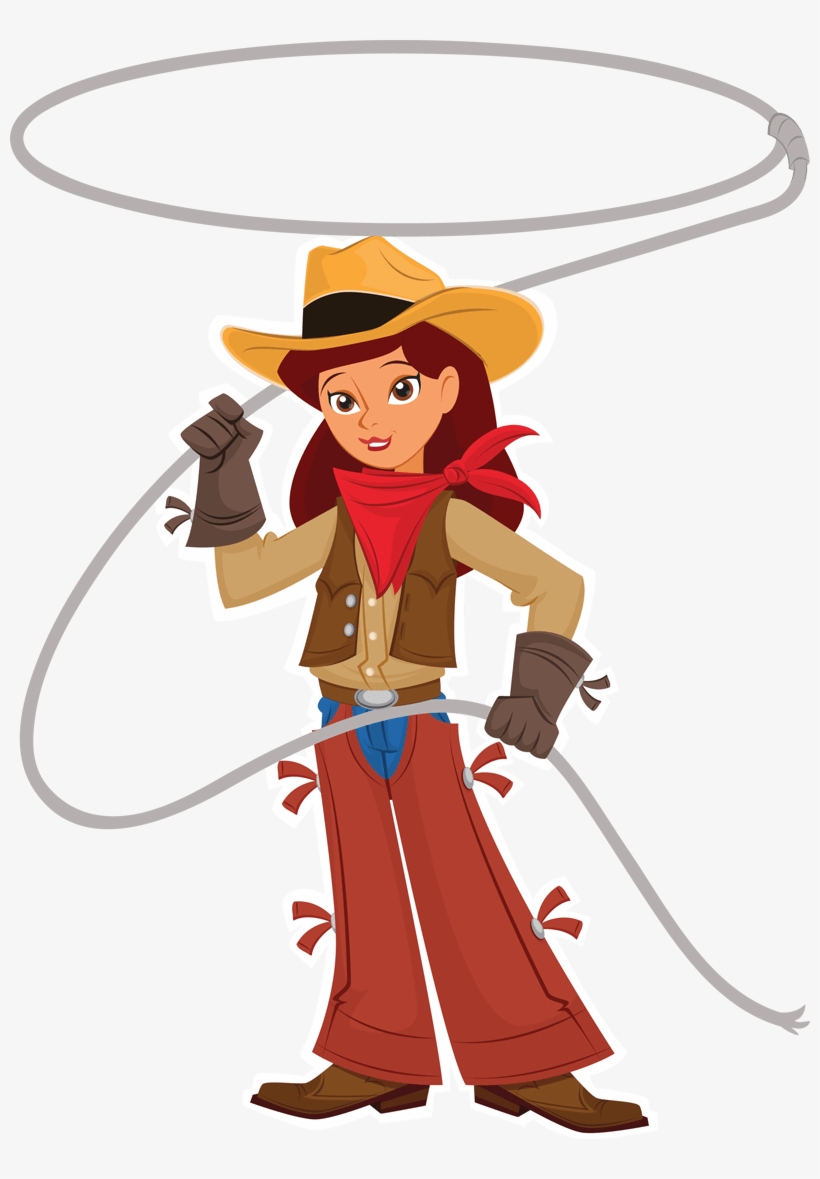 Cowgirl Clipart - Cowboy Lasso Clip Art - 800x1099 PNG Download - PNGkit