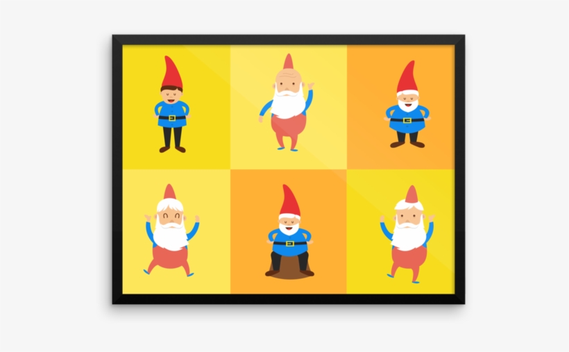 Gnomes Framed Poster - Vector Graphics - 600x600 PNG Download - PNGkit