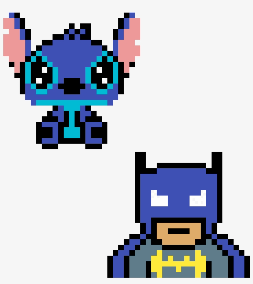 Download Transparent Stich And Batman - Pixel Art Stitch - PNGkit