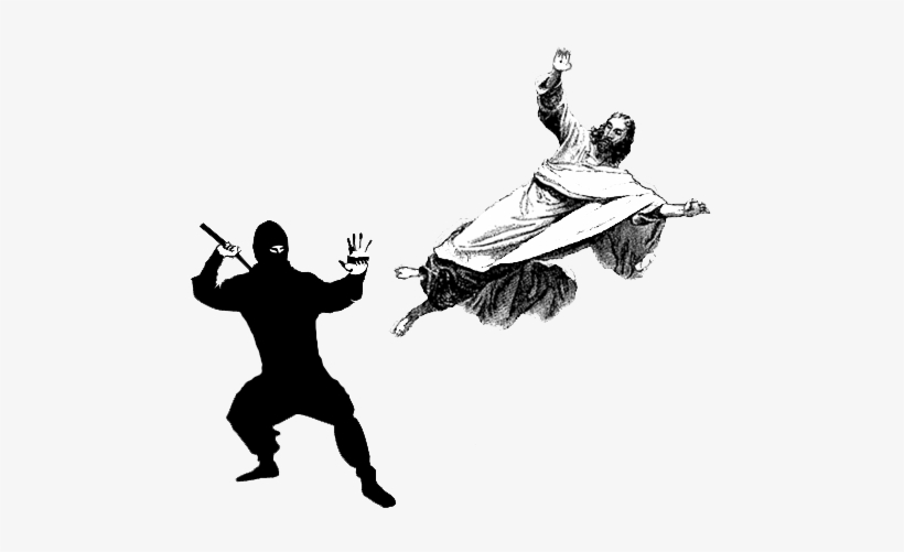 User Karate Jesus Jesus Vs Ninja - Karate Jesus - 473x421 PNG Download ...