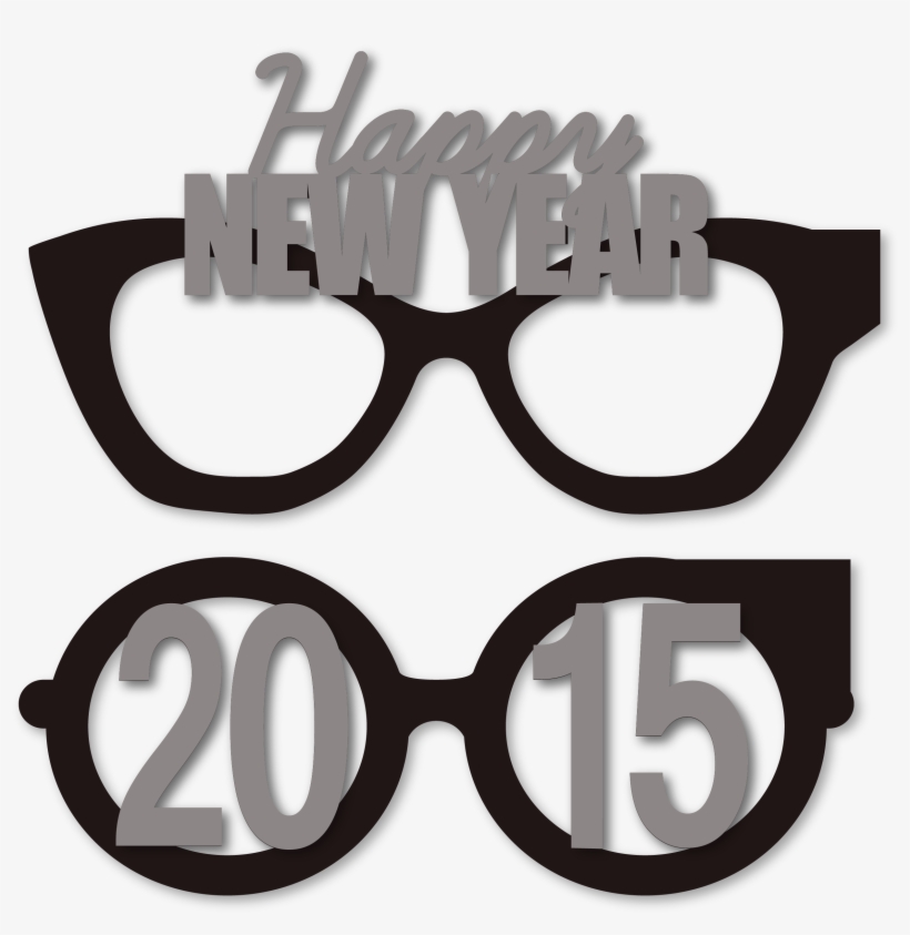New Year's 2015 Party Eye Glasses - New Years Glasses Clipart ...