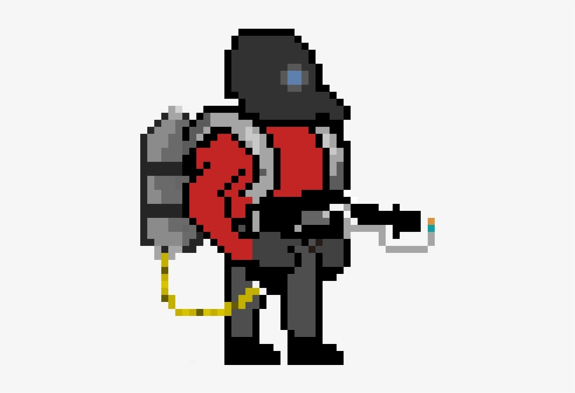 Pyro Tf2 - Pixel Art - 490x590 PNG Download - PNGkit