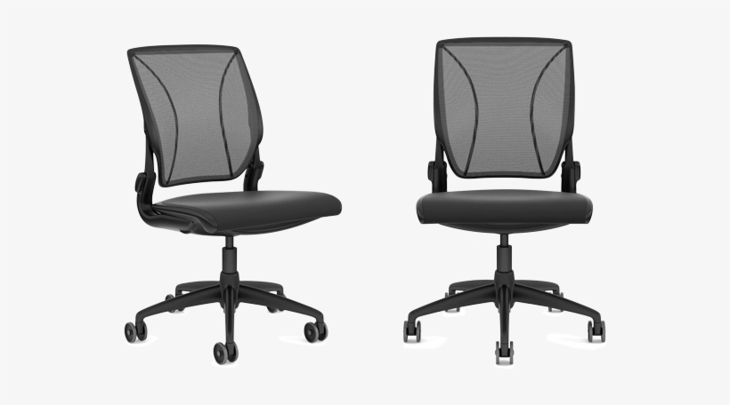 Humanscale World Chair Black - 612x443 PNG Download - PNGkit