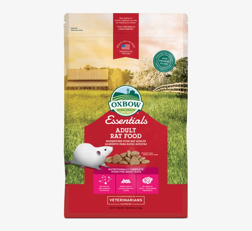 Adult Rat Food - Oxbow Essentials Regal Rat Food - 3 Lb Bag - 500x722 ...