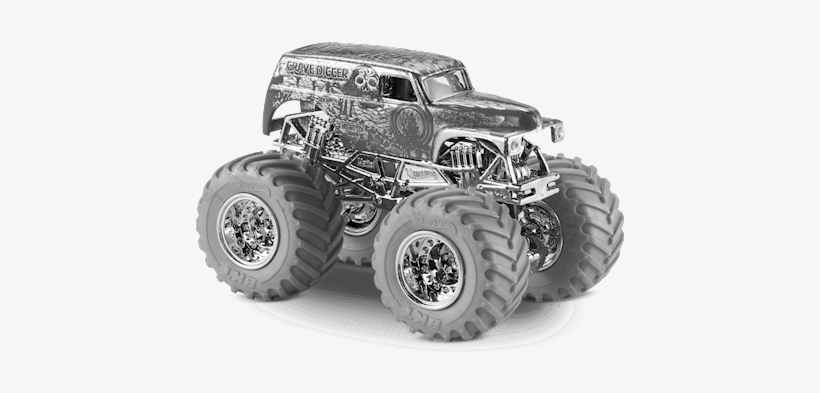 Mattel Dwp00 Hot Wheels Monster Jam Anniversary Silver - 710x324 PNG ...