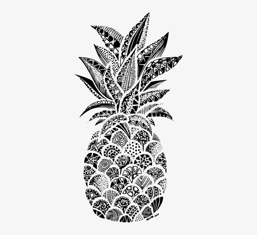 Pineapple Zentangle - 346x670 PNG Download - PNGkit