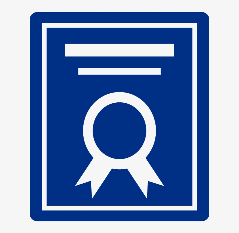Certificate Icon Png Blue