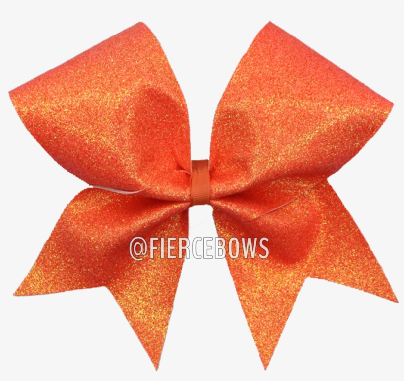 Bright Orange Glitter Cheer Bow Fierce Bows Cheer Bows, - Cheerleading ...