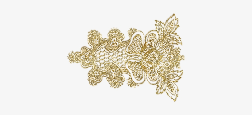 Gold Lace Cliparts - Lace - 400x303 PNG Download - PNGkit