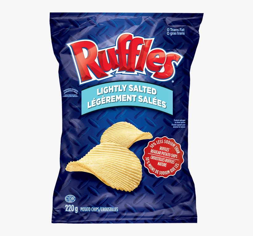 Ruffles® Lightly Salted - Sour Cream Ruffles Chips - 500x686 PNG ...