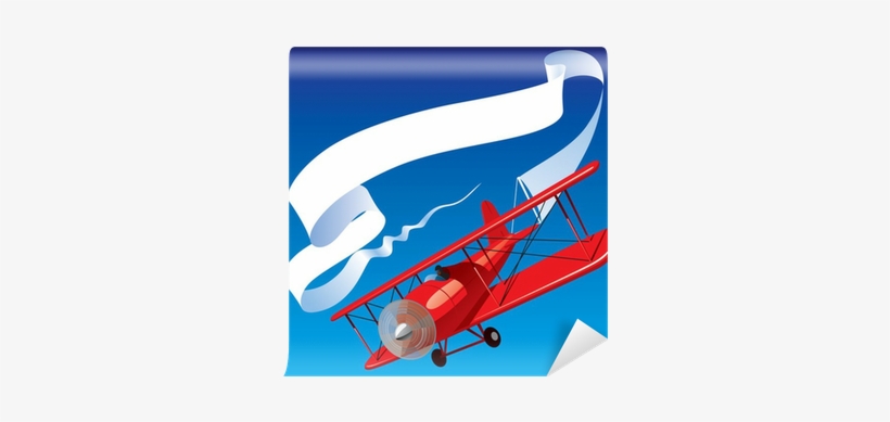 Red Airplane With Banner - 400x400 PNG Download - PNGkit
