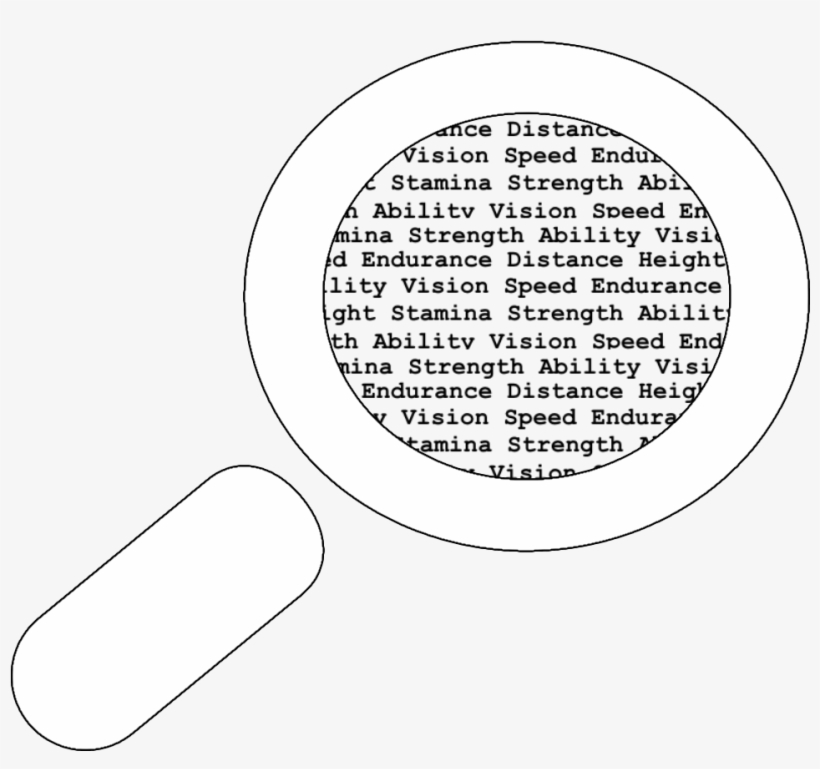 Big White Magnifying Glass With Words And Outline - Goldenrod - 978x893 ...