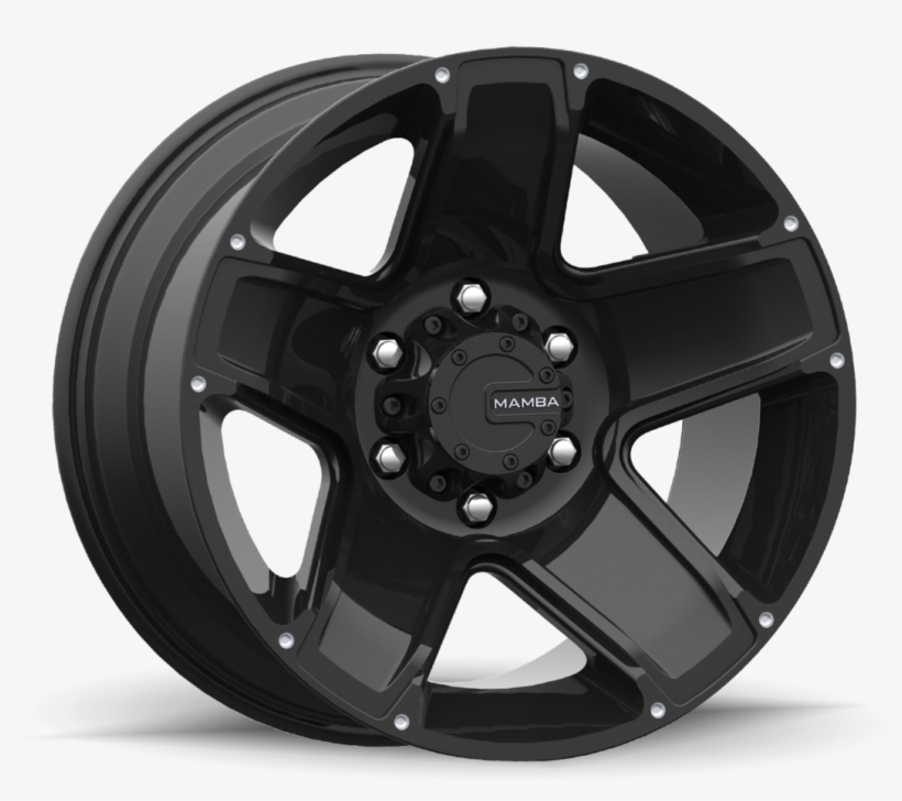 Black Mamba Matte Black Alloy Wheel - Mamba M13 - 1060x1060 PNG ...