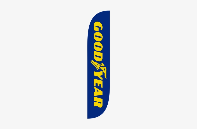 Goodyear Tires Feather Flag Blue - Custom 15ft Customized Flag With X ...