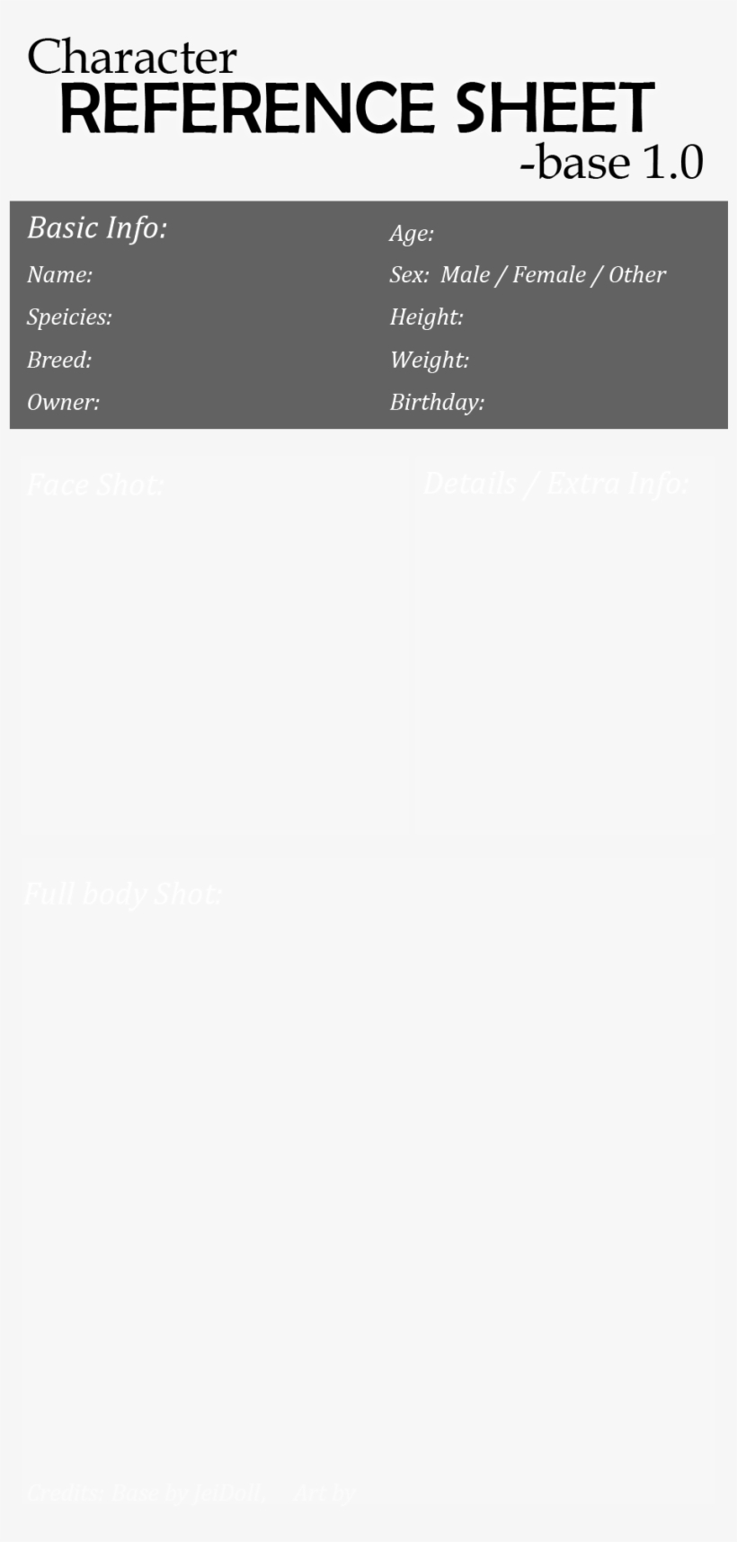 Darkprincess116 Blank Reference Sheet - Reference Card - 1000x2000 PNG ...